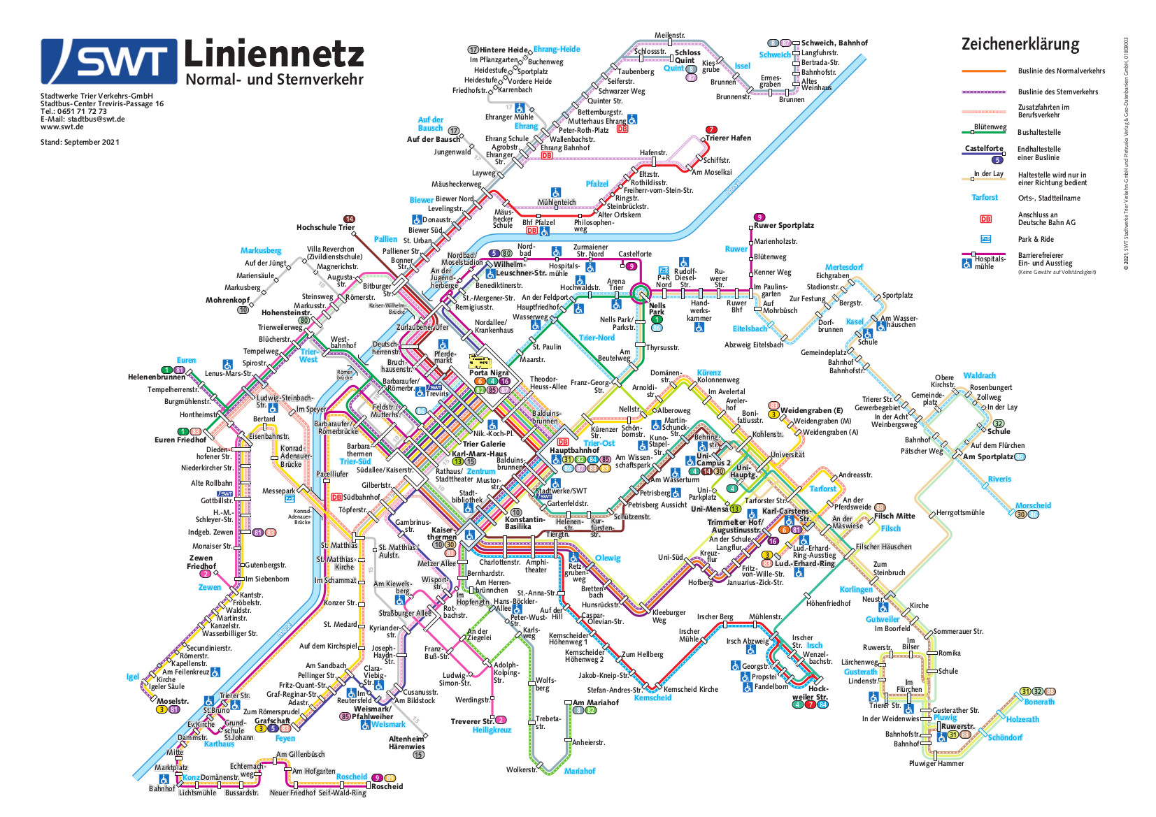 Accessibility of the Trier Nahverkehrssystem