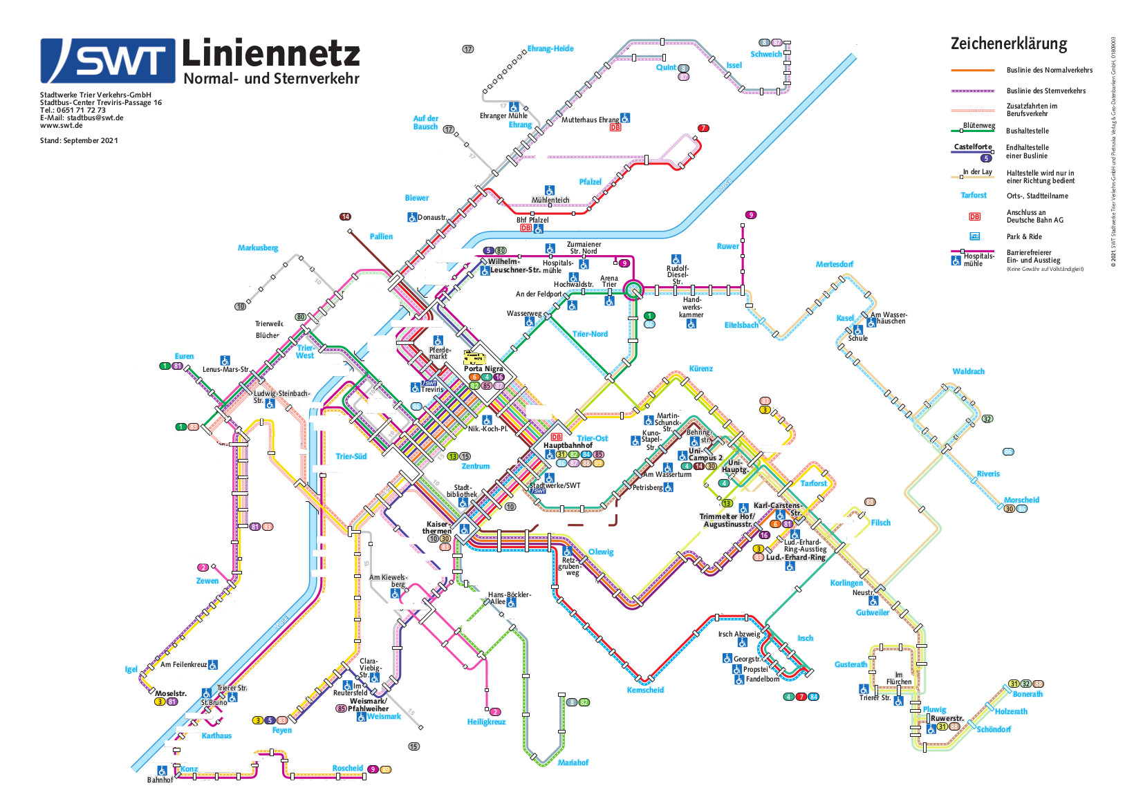 Accessibility of the Trier Nahverkehrssystem
